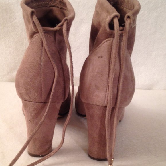 Unisa | Shoes | Unisa 7m Browntan Faux Suede Tie Ankle Boots | Poshmark
